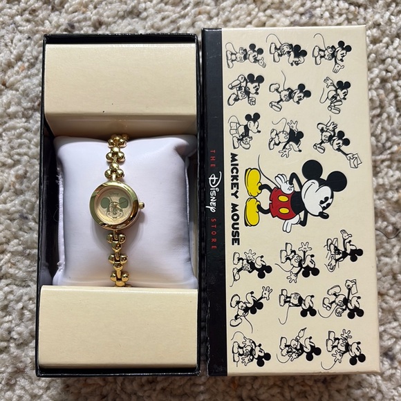 Disney | Accessories | Rare Vintage Mickey Mouse Gold Watch | Poshmark